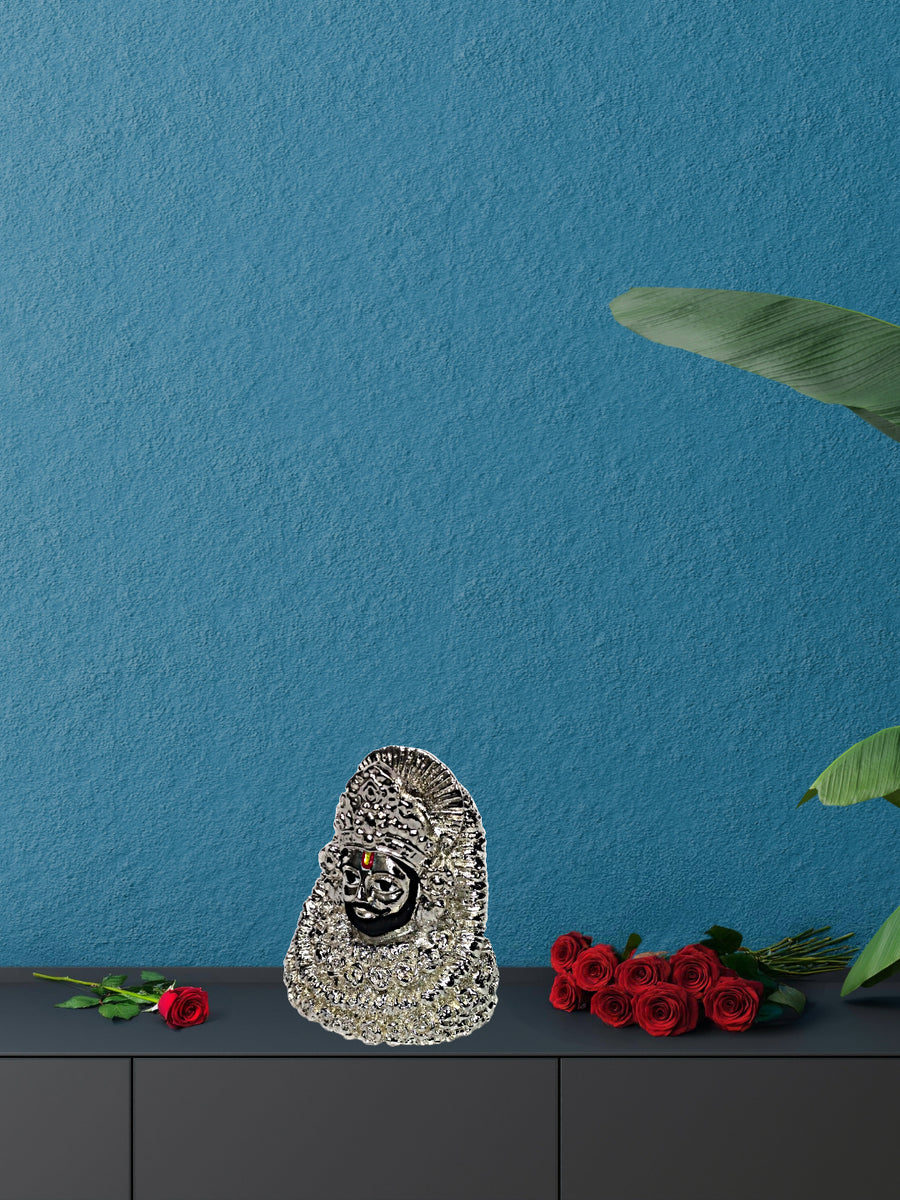 Silver Plated Lord Khatu Shyam Statue in 2 inches– Funku